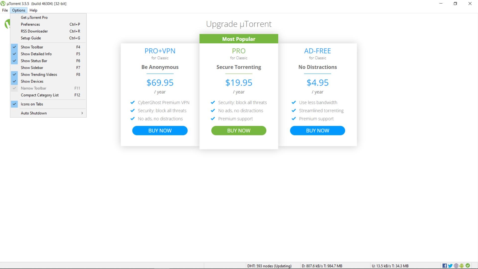 client stuck on upgrade screen - Bug Reports - µTorrent Community Forums