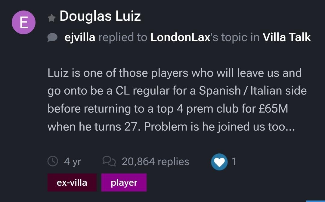 Douglas Luiz - Page 1044 - Villa Talk - VillaTalk