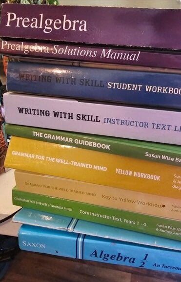 Writing With Skill 1, Grammar for the WTM, Saxon 1/2, AoPS Pre-Algebra ...