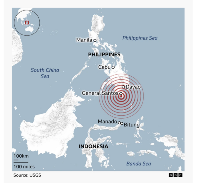 News: 7.8 magnitude earthquake hit the Philippines at 07:37 local time ...