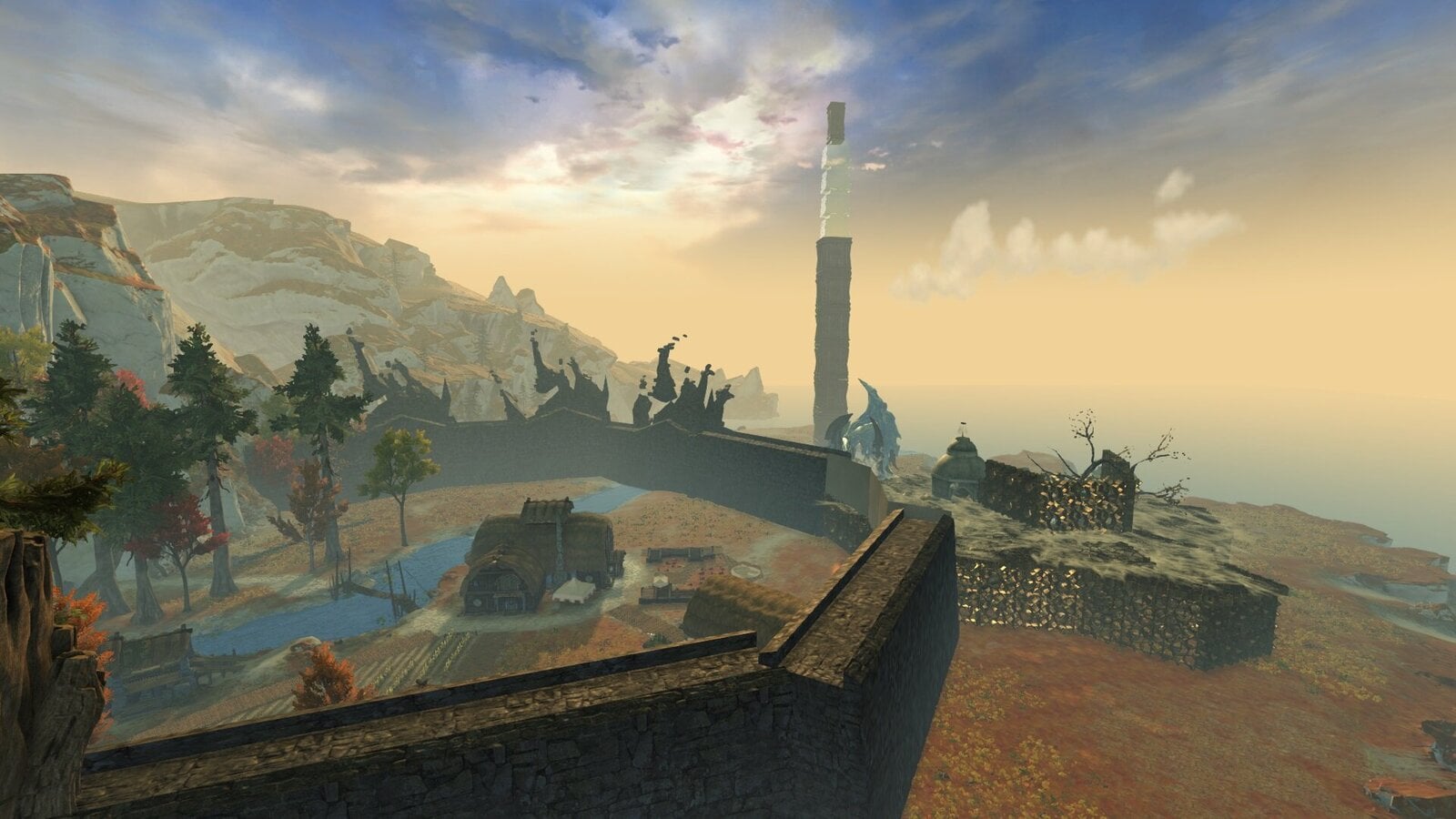 the entire homestead,tower to the highest point and labyrinth ...