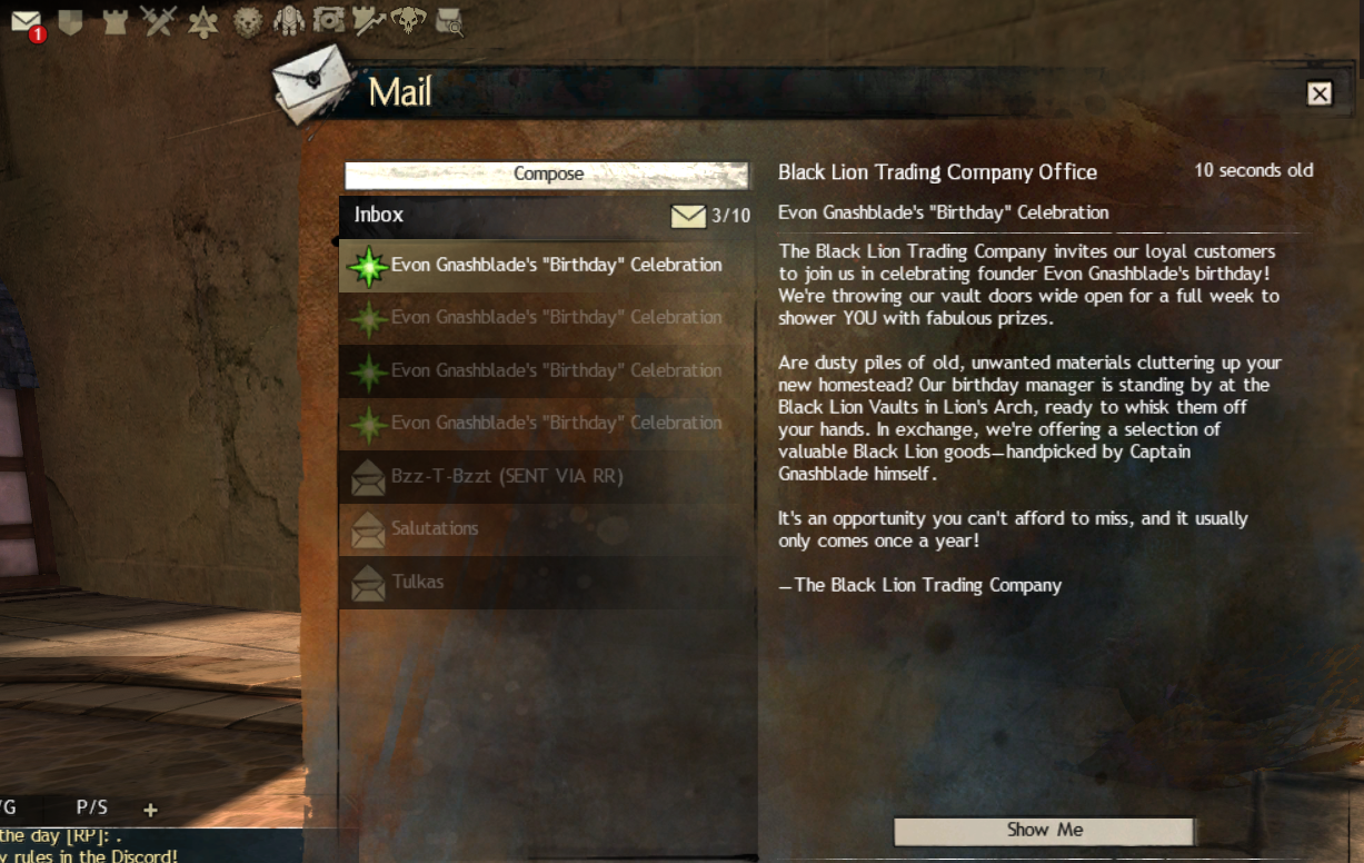 Excessive mails for Evon Nashblade event - Page 3 - Bugs: Game, Forum ...