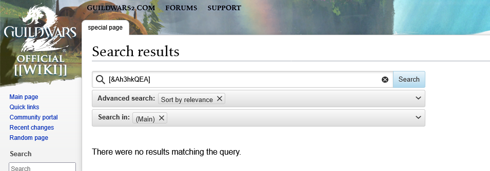 Almost every time I do an in-game link search to wiki(ex. /wiki [item ...