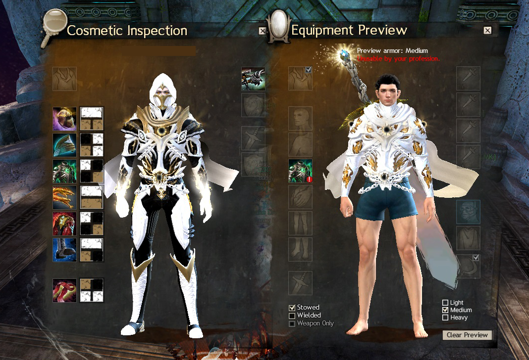 [Suggestion] Add Light | Medium | Armor preview options in own ...