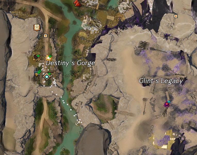 L.F. better path to Glint Legacy rich crystal node;. - Players Helping ...