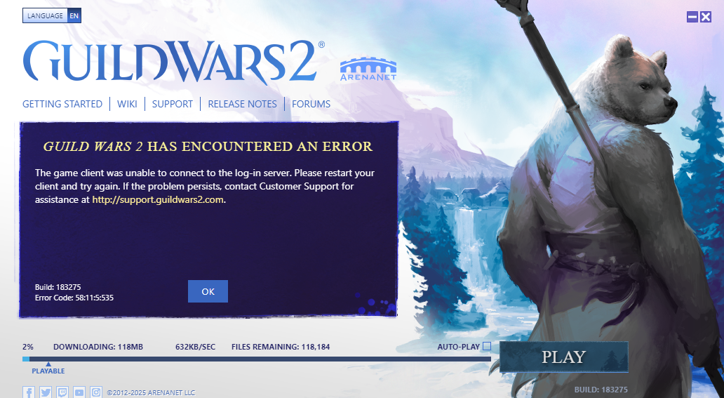 Game is down? EU - Account & Technical Support - Guild Wars 2 Forums
