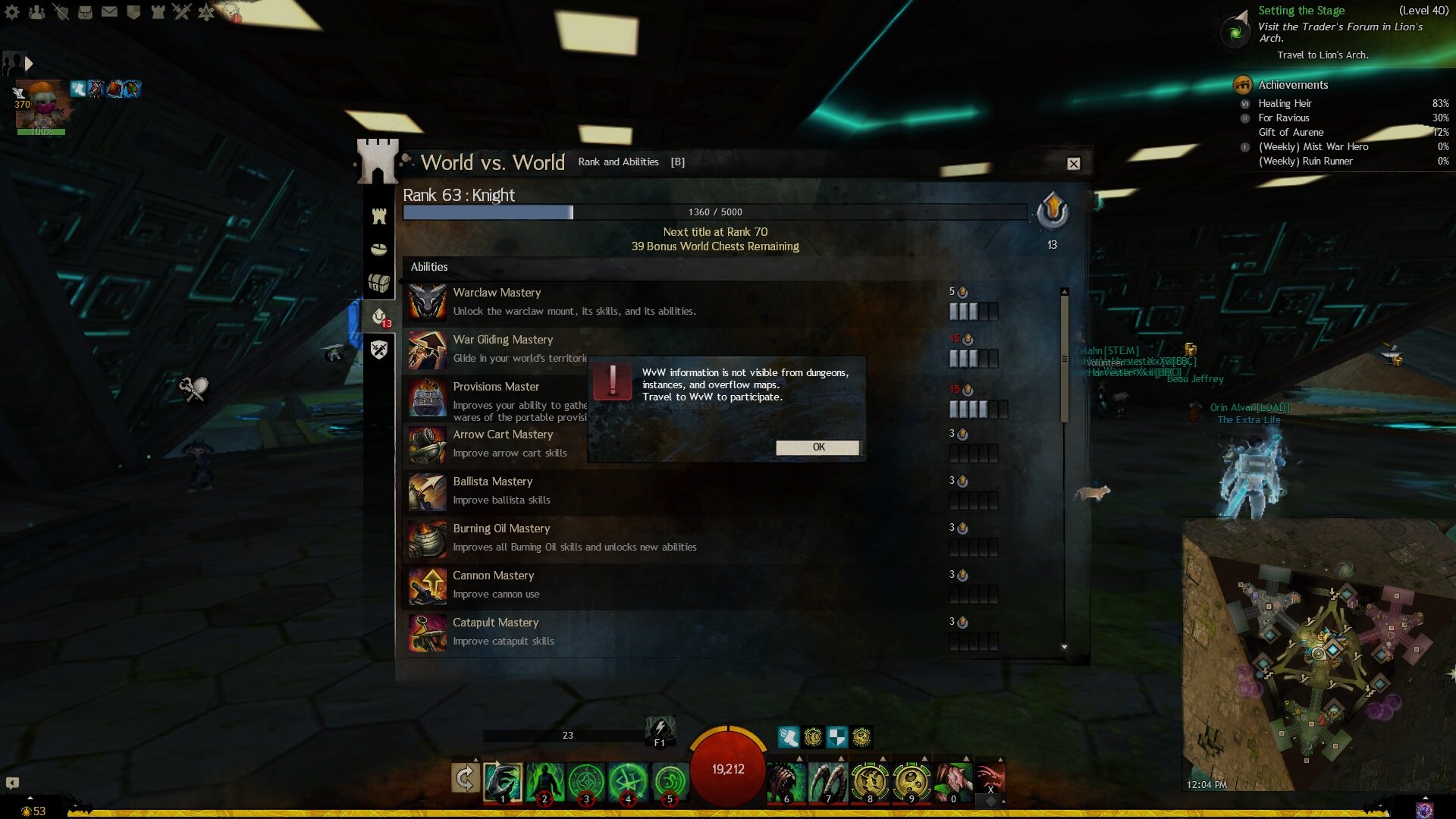 Error when trying to go to WvW - Bugs: Game, Forum, Website - Guild ...