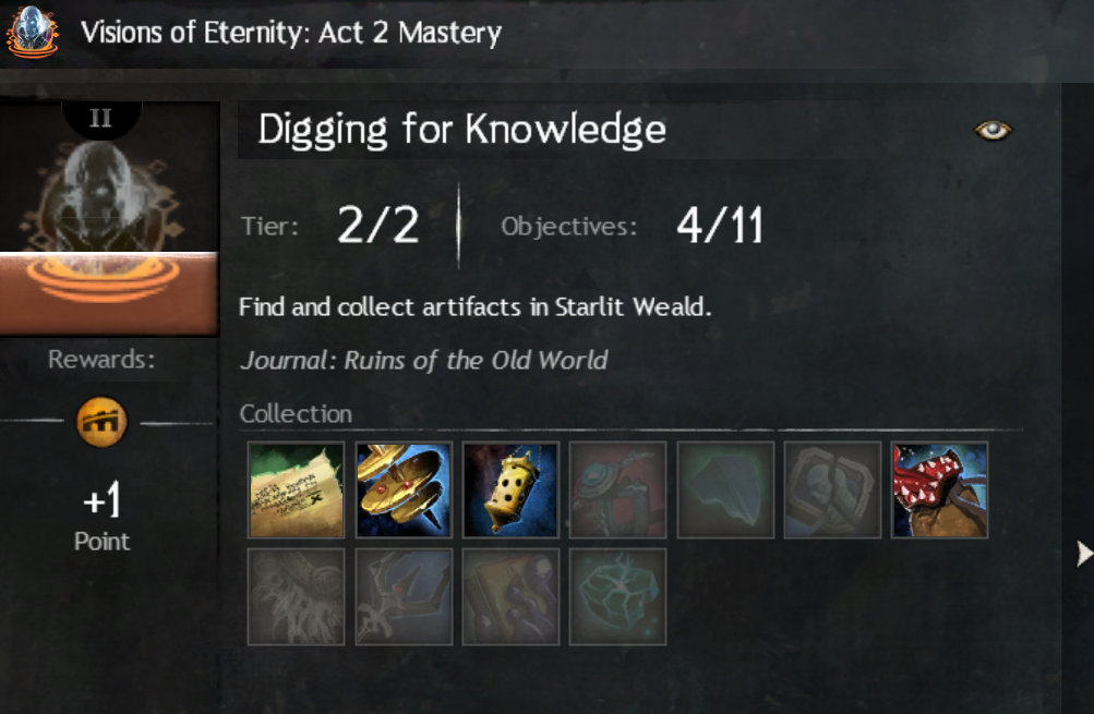 Digging for Knowledge / Ruins of the Old World VoE story progression ...