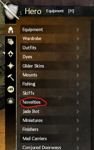 Create an option in the Hero menu under Equipment for Movement - Guild ...