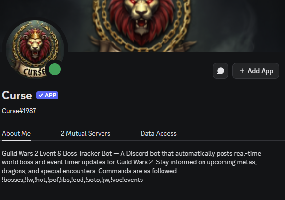 Created a discord bot that shows meta events and world bosses with ...