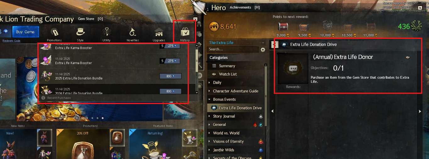 Extra Life gem store purchase not registering achievements - Bugs: Game ...