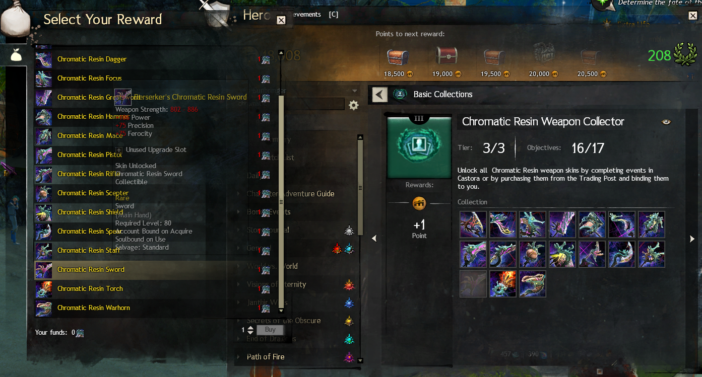 Chromatic Resin Weapon Collector collection broken for VOE pre-orderers ...