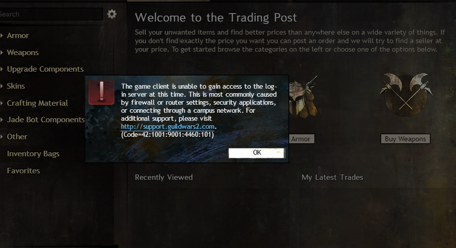 Trading Post Buy/Sell Not Working - Bugs: Game, Forum, Website - Guild ...