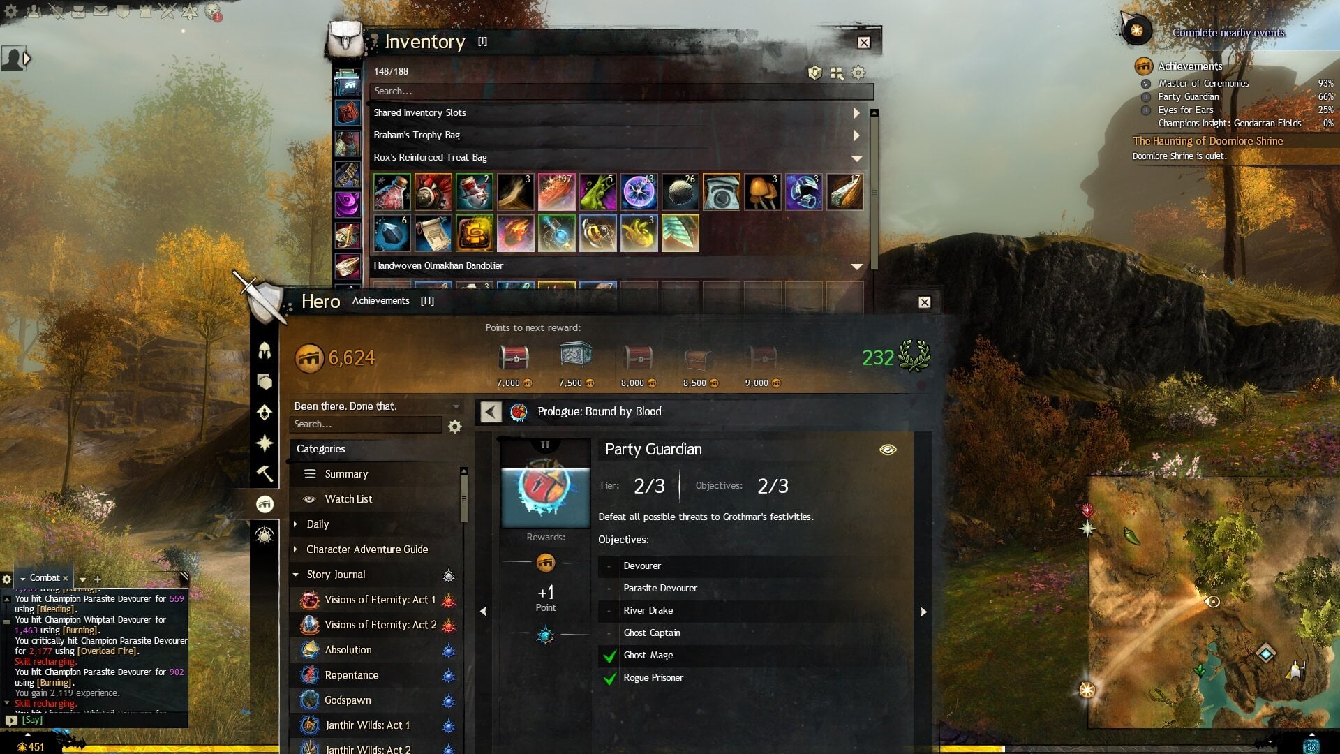 Party Guardian achievement has never completed for me..what am I doing ...