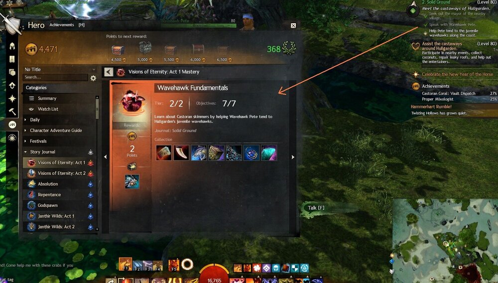 VoE - Story progress - wavehawk collection - still buggy | can't ...