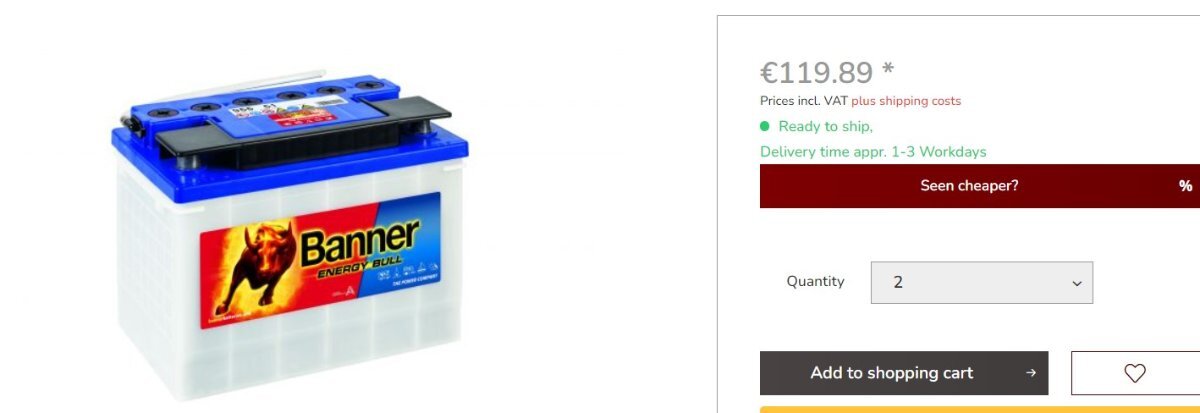 Banner Energy Bull Leisure Battery - What do you recommend as ...