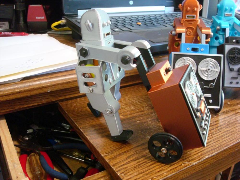 Cart pushing robot "ADAM" based on 1905 patent. 3d printed. - 3D ...