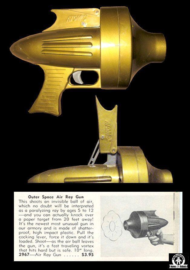 ATOMIC OUTER SPACE AIR RAY GUN - AIDS INC - USA - Toy Database ...