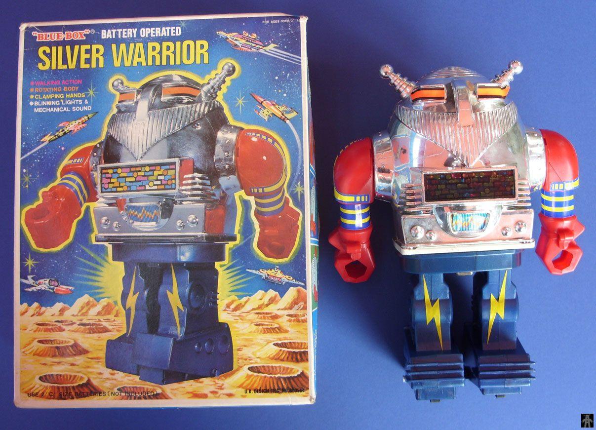 SILVER WARRIOR ROBOT - BLUE BOX - HONG KONG - Toy Database - Alphadrome ...