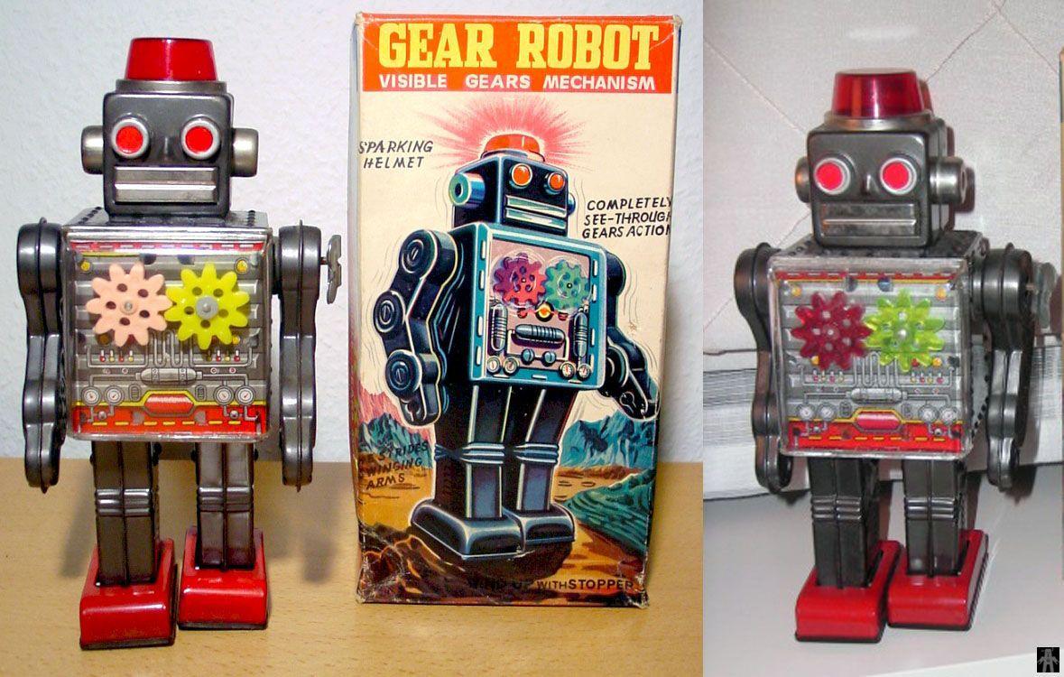 GEAR ROBOT WITH VISIBLE GEARS - HORIKAWA - JAPAN - Toy Database ...