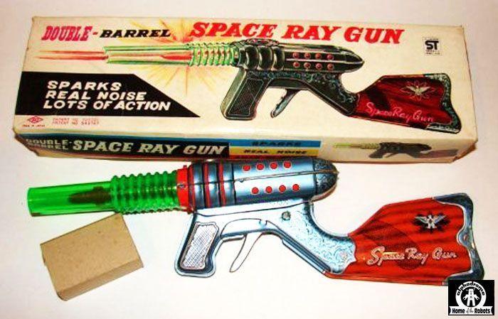 DOUBLE BARREL SPACE RAY GUN - YOSHIYA - JAPAN - Toy Database ...