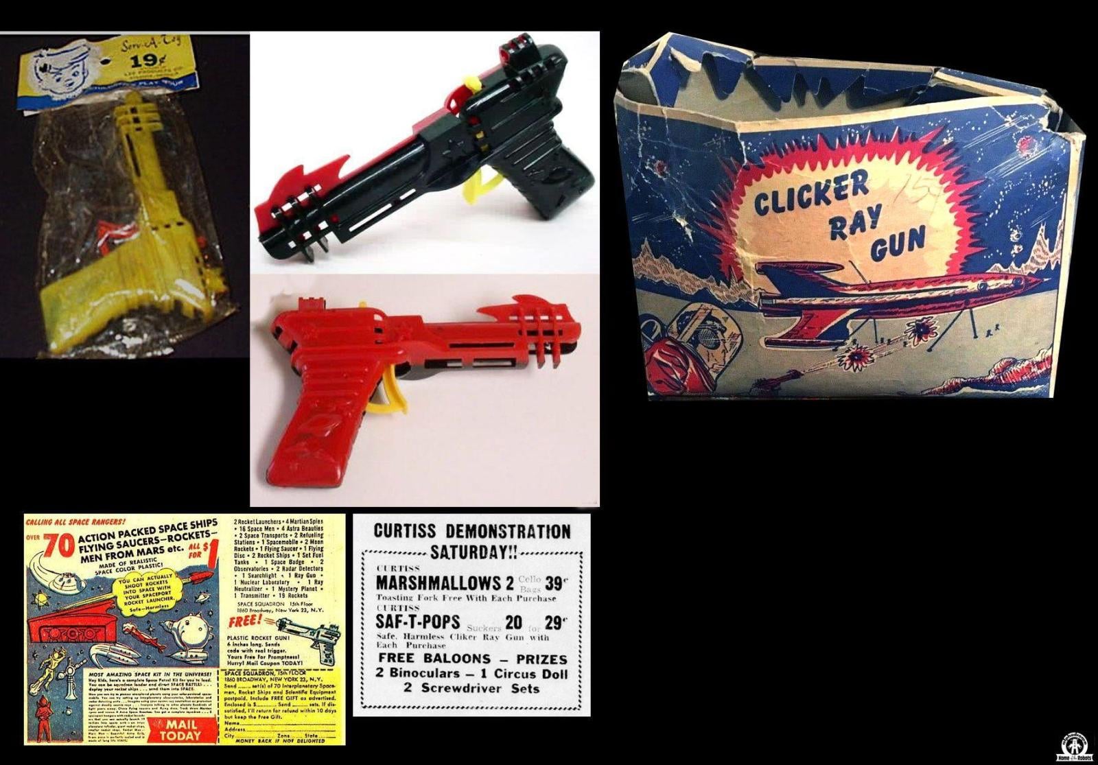 SPACE CLICKER RAY GUN - PALMER PLASTICS - USA - Toy Database ...