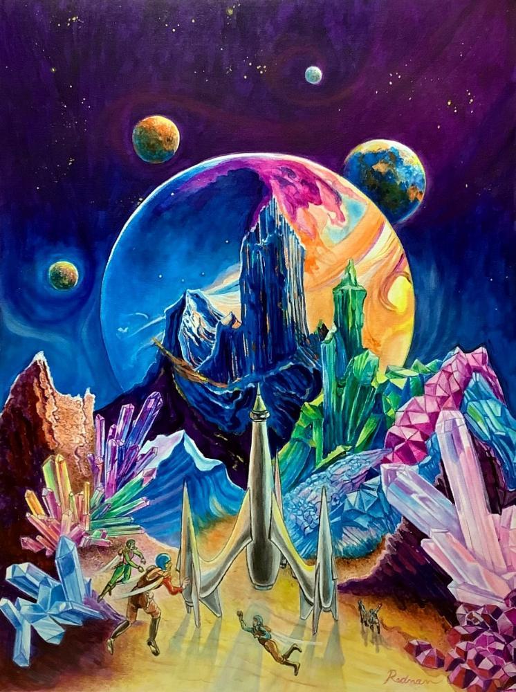 MARS MISSION PASSING PHOBOS - ROBOT & SPACE ART - Alphadrome | Home of ...