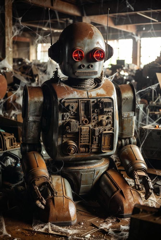 Ai generated rusted out classic robots. - ROBOT TALK - Alphadrome ...