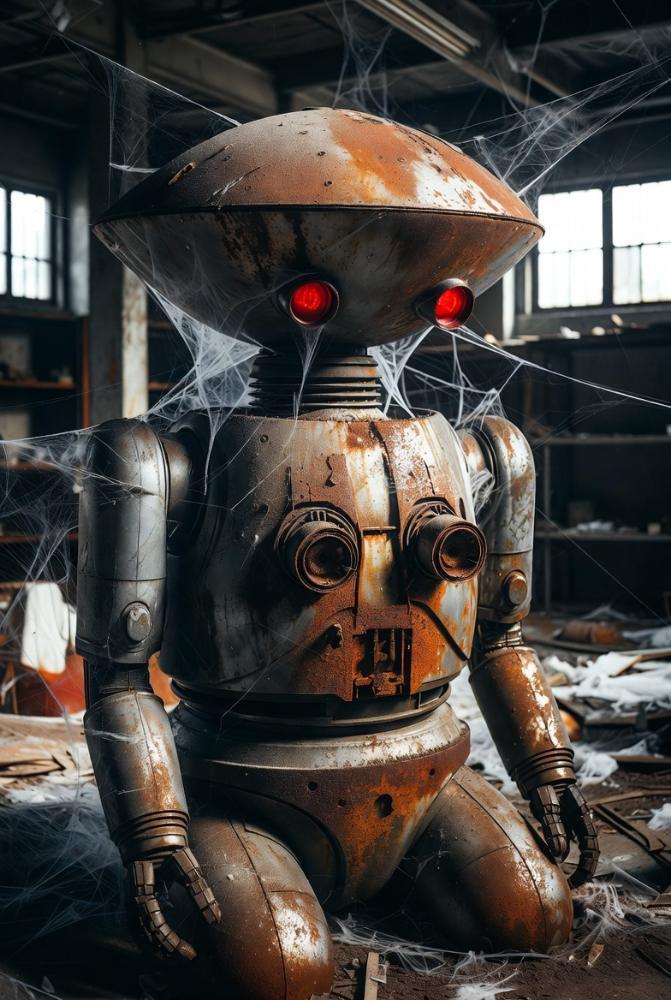 Ai generated rusted out classic robots. - ROBOT TALK - Alphadrome ...