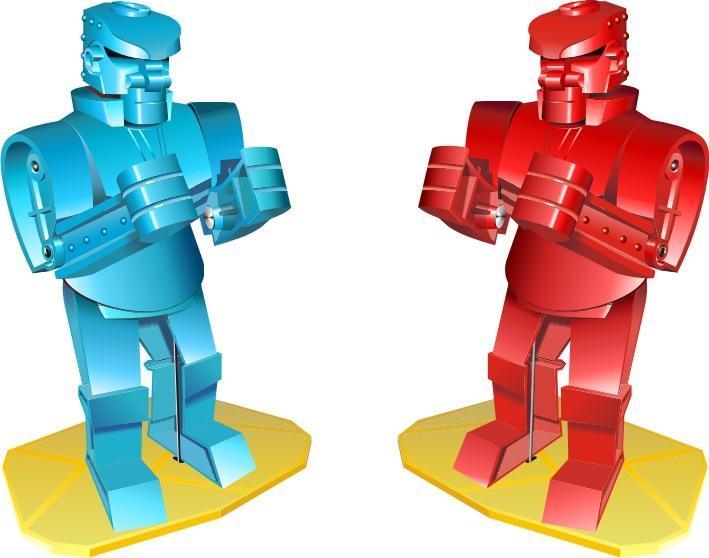 Red Rocker And Blue Bomber Drawing - ROBOT TALK - Alphadrome | Home of ...
