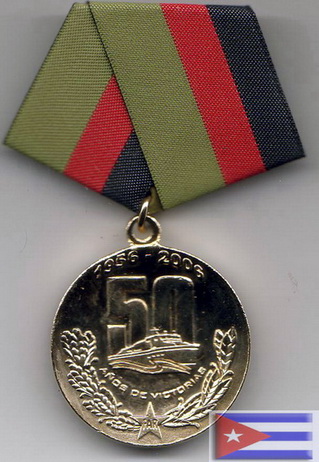 cuban military medal 50 years aniversary de los FAR - Republic of Cuba ...