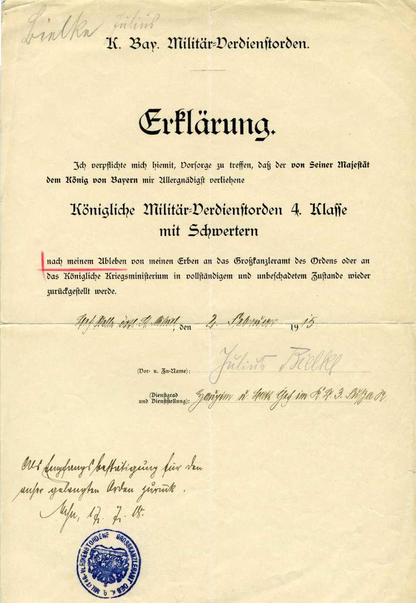Bavarian Awards and wearing different classes - Germany: Imperial: The ...