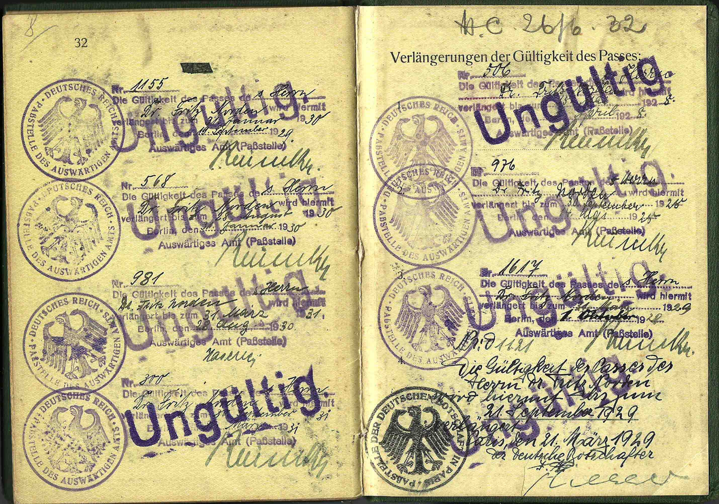 German Diplomatic Passport - Germany: Third Reich: Research ...