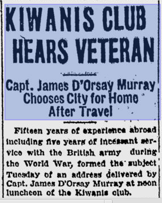 Captain James D'Orsay Murray US Navy & British Army - Great Britain ...
