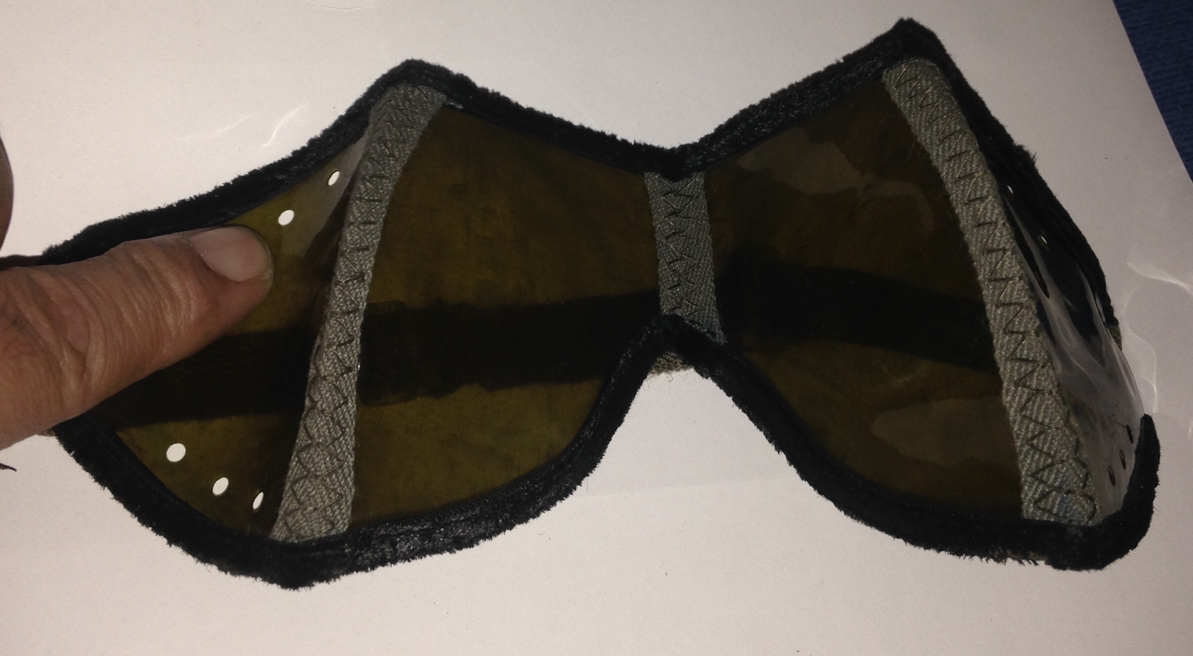 Foldable tinted goggles in cardboard pouch. - Germany: Third Reich ...