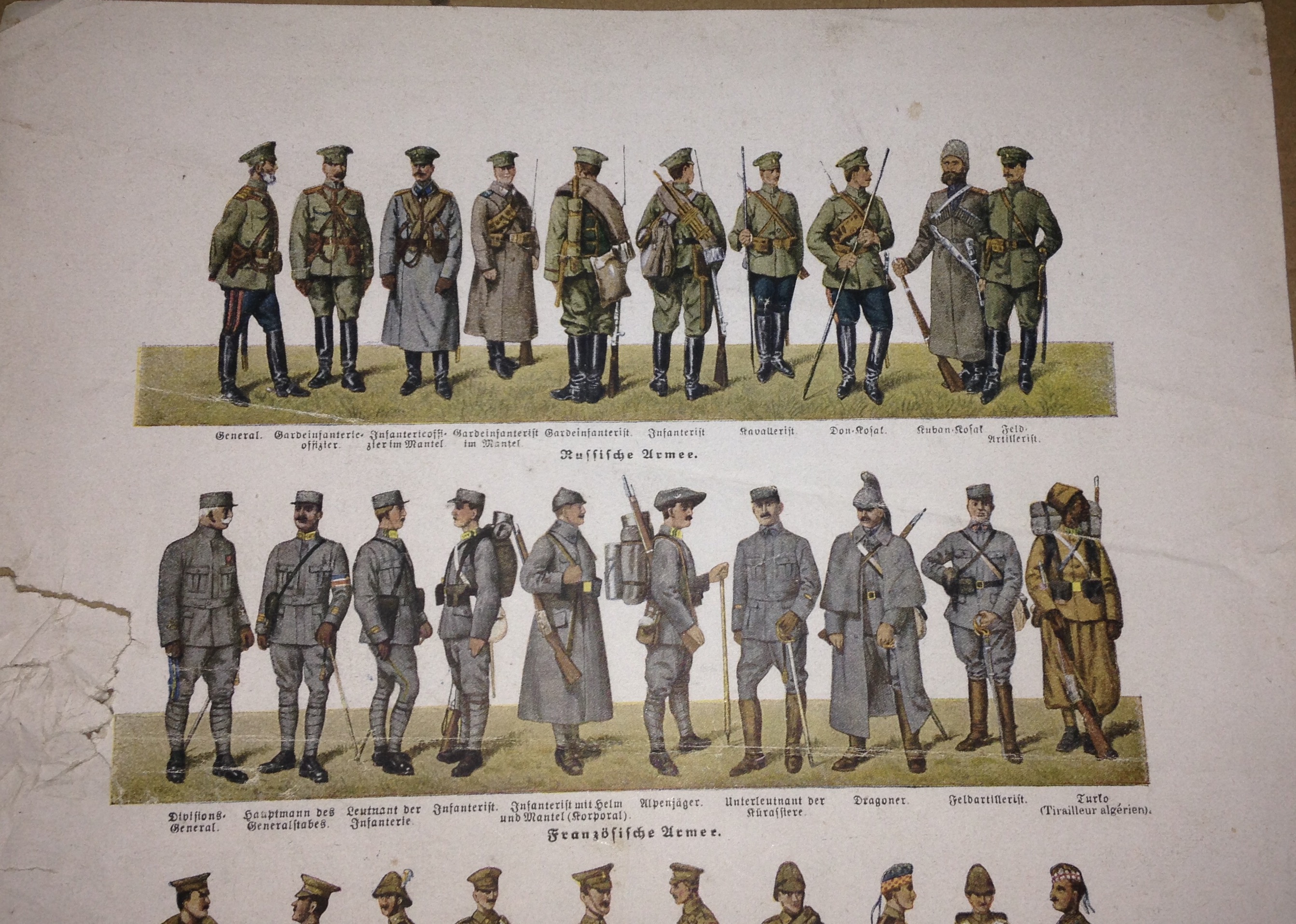 Colour Enemy 'Feldgrauen Uniformen' Chart. - Germany: Imperial: Rick ...