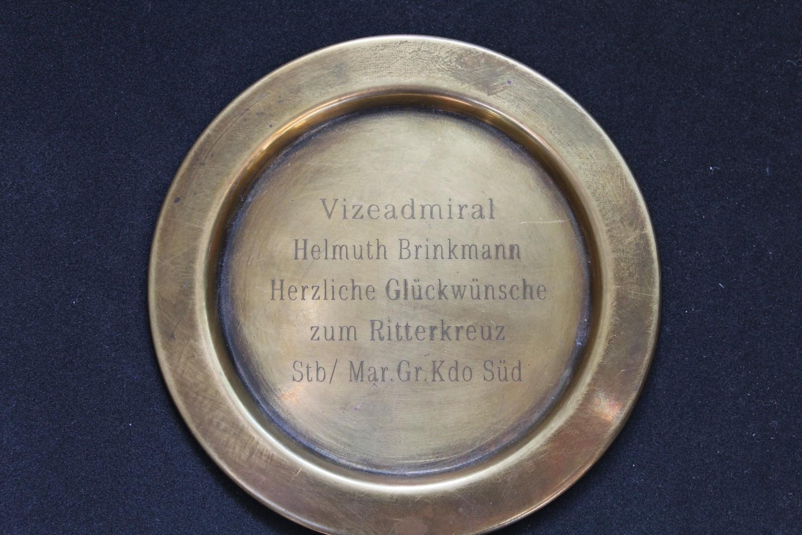 Plaque to KC Prinz Eugen Captain - Wehrmacht Medals, Decorations ...