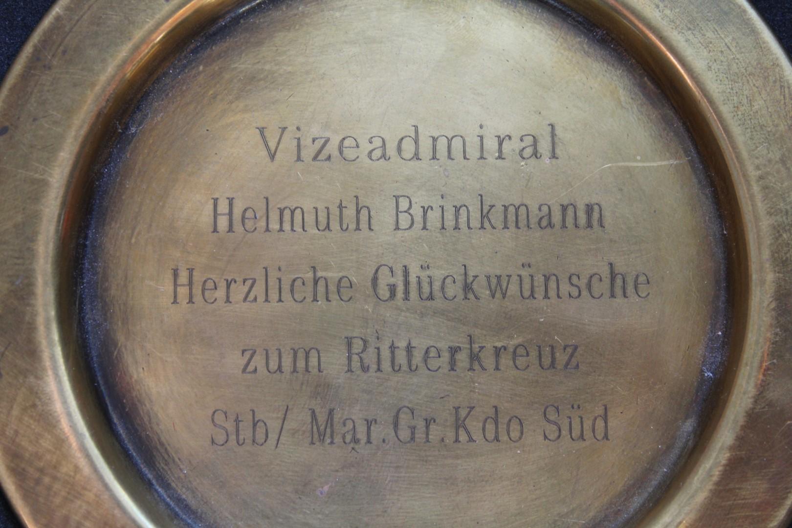 Plaque to KC Prinz Eugen Captain - Wehrmacht Medals, Decorations ...