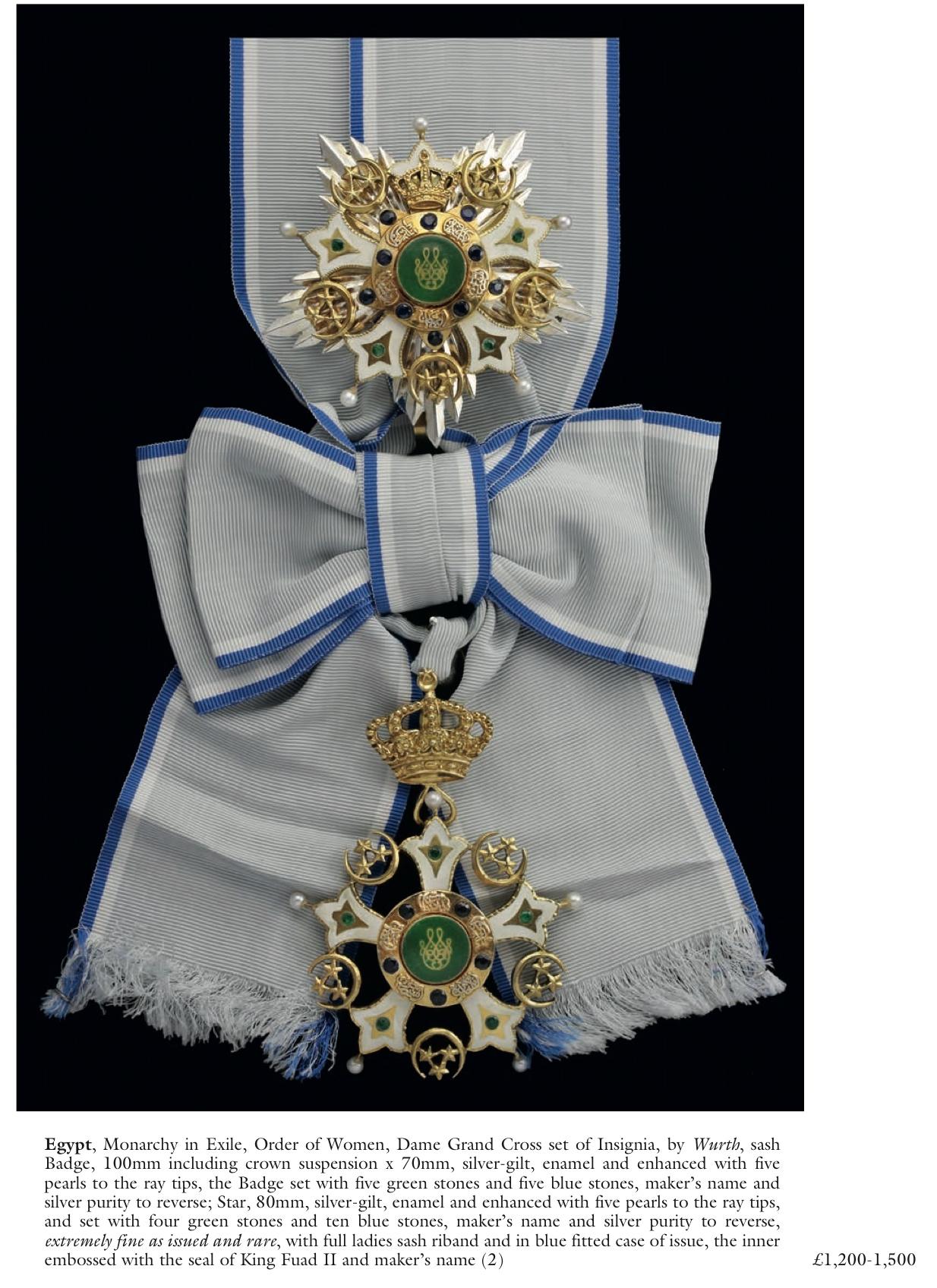 Interesting Egyptian orders in Spink Auction - Egypt & Middle East ...