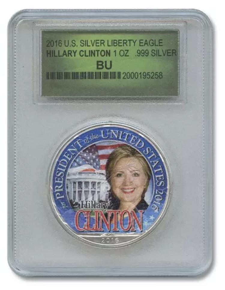 Hillary Clinton Presidential Campaign Silver Eagle - Coins ...
