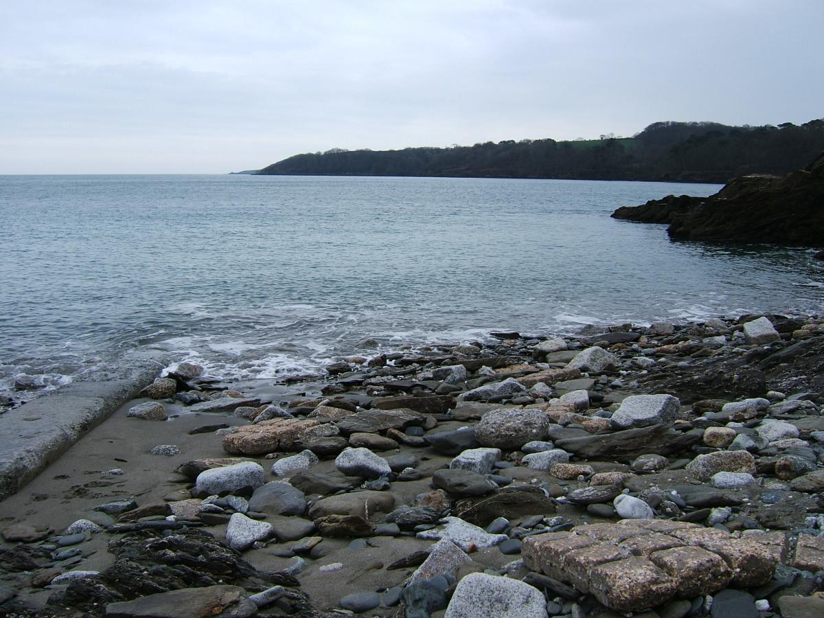 D-Day relics on Trebah embarkation beach, Cornwall. - World War II 1939 ...