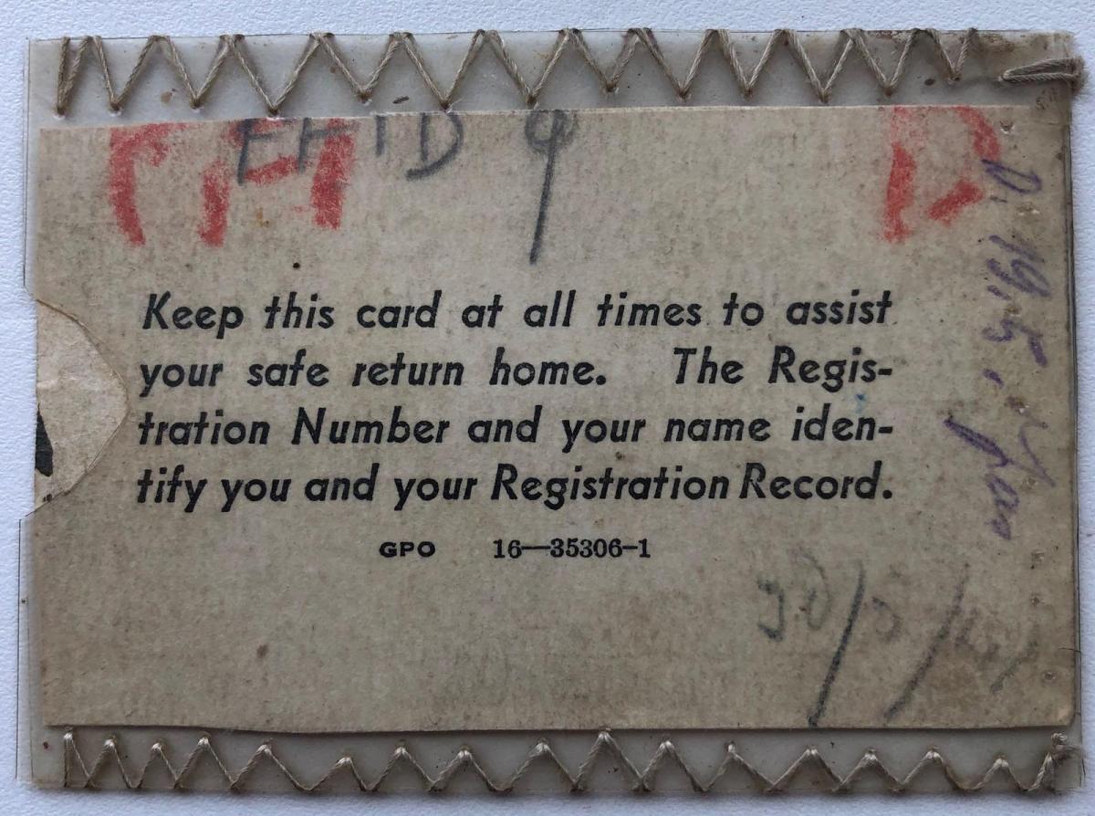 Allied Expeditionary Force D. P. Index Card - United States of America ...