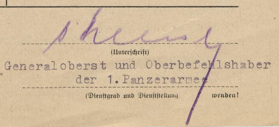 Kleist, Ewald von - Germany: All Eras: Signature Database - Gentleman's ...