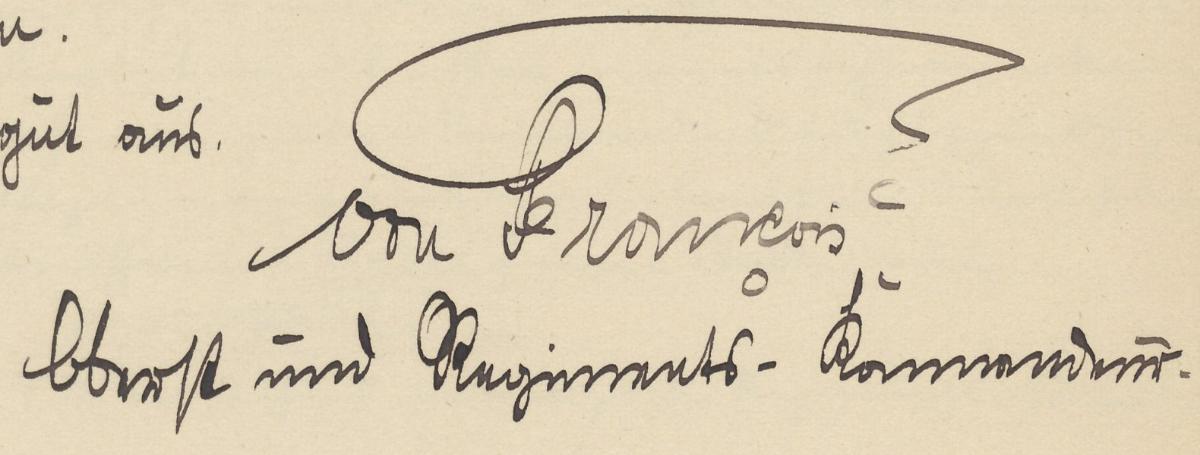 François, Hermann von - Germany: All Eras: Signature Database ...