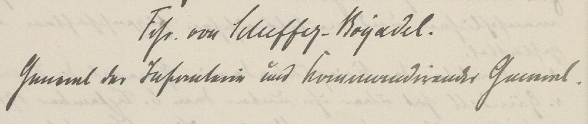 Scheffer-Boyadel, Reinhard Freiherr von - Germany: All Eras: Signature ...