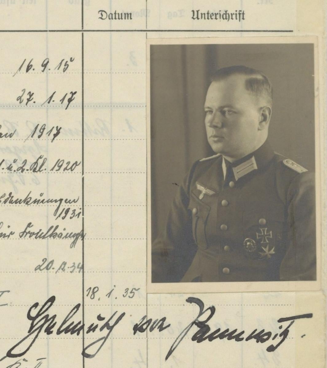 Pannwitz, Helmuth von - Germany: All Eras: Signature Database ...