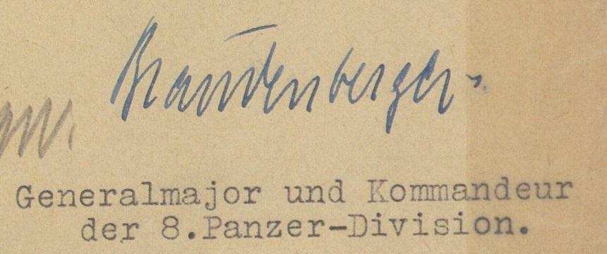 Brandenberger, Erich (RK EL) - Germany: All Eras: Signature Database ...