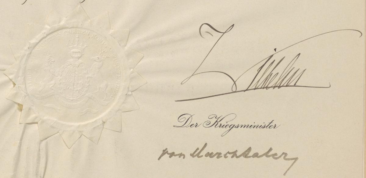 Württemberg, Wilhelm II. König von - Germany: All Eras: Signature ...