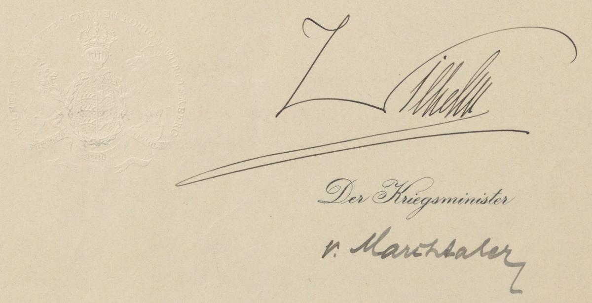 Württemberg, Wilhelm II. König von - Germany: All Eras: Signature ...