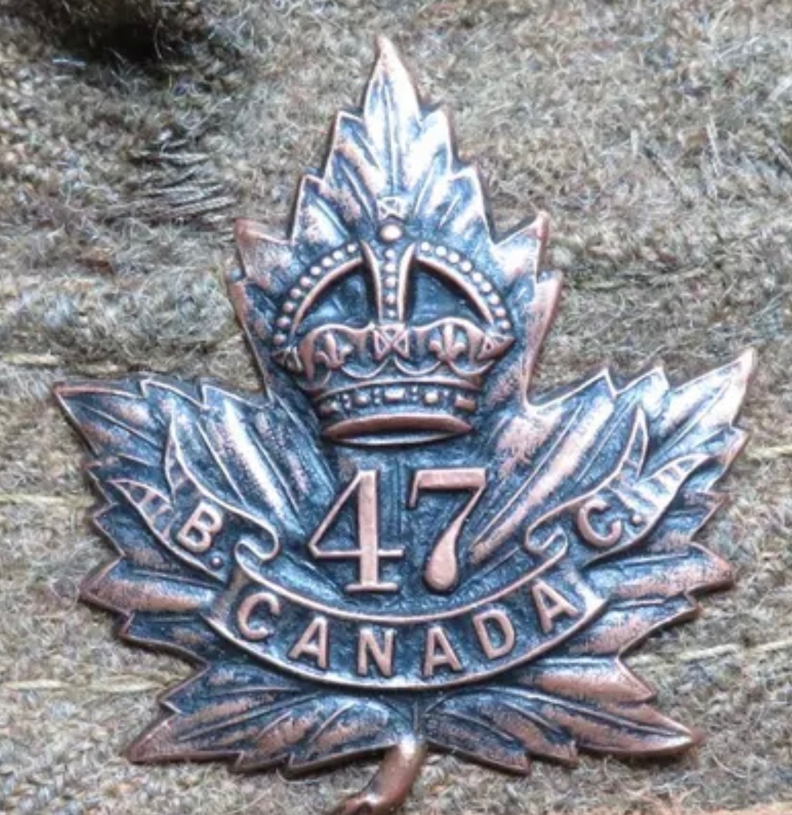 WW1 CEF 47th battalion cap badge - Great Britain: Militaria: Badges ...